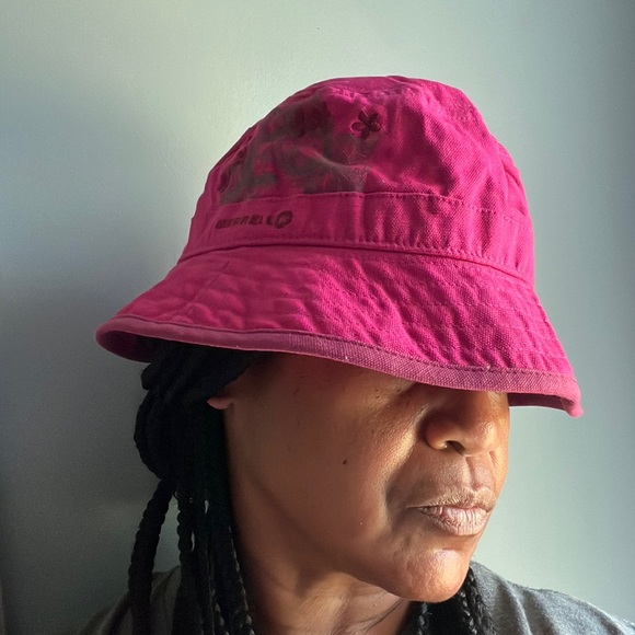 Merrell | Accessories | Merrell Pink And Green Bucket Rain Hat Aka ...